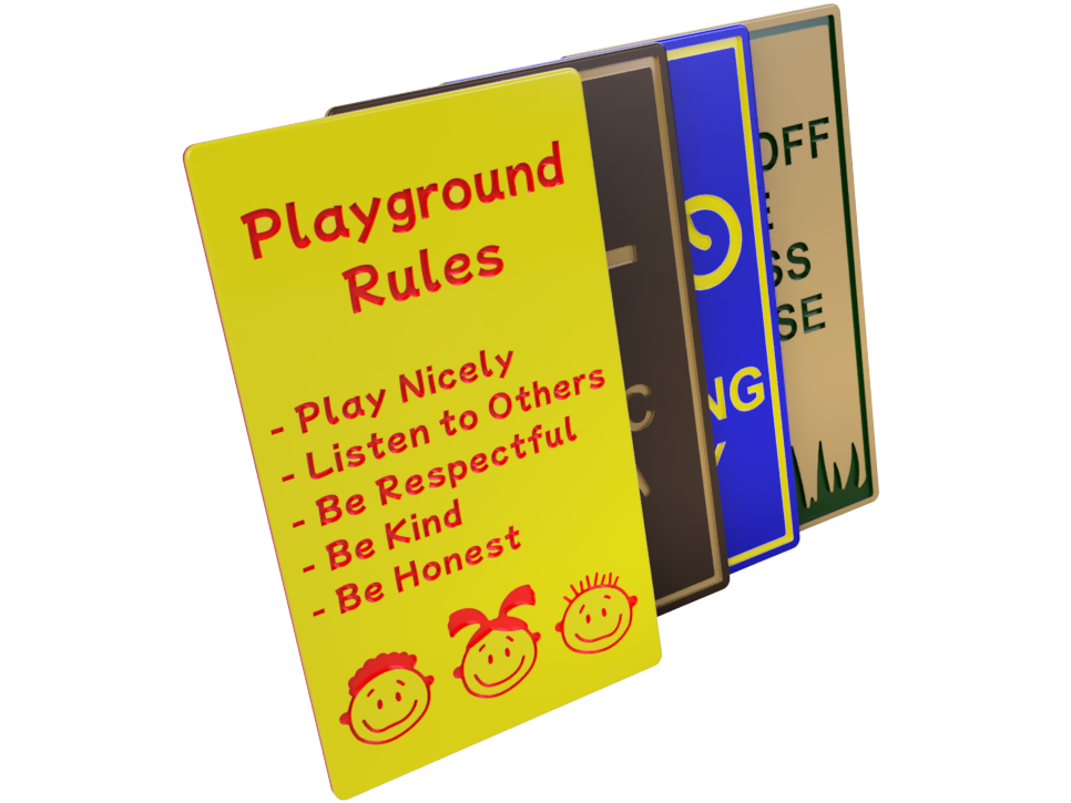 Plastic HDPE Playground Products | Educational Games & Signs